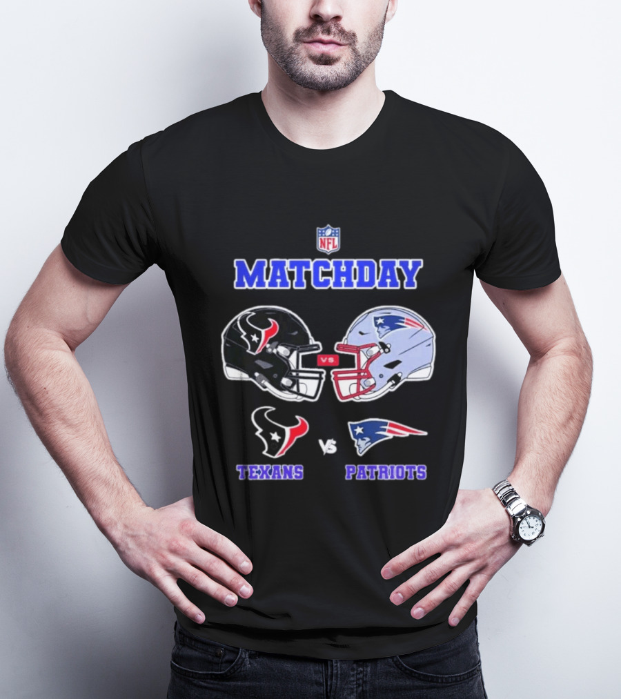 NFL Matchday Houston Texans Vs New England Patriots January 18 Gillette Stadium Rivalry Edition T-Shirt
