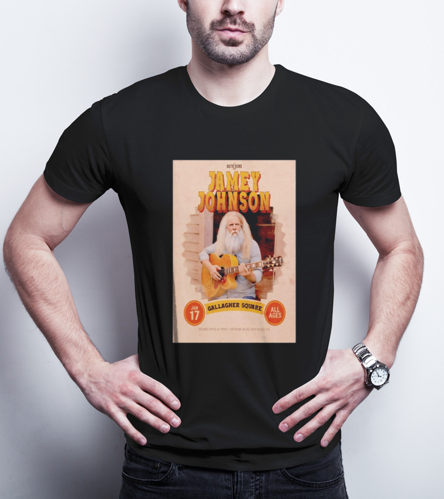 Jamey Johnson Live San Diego Gallagher Square January 17 All Ages Event 2026 T-Shirt