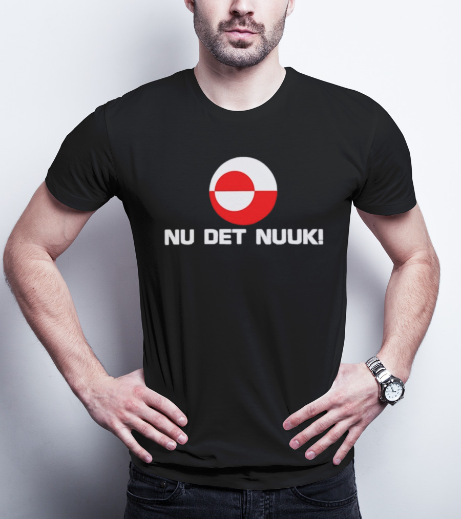 Nu Det Nuuk Greenland Flag Circle T-Shirt