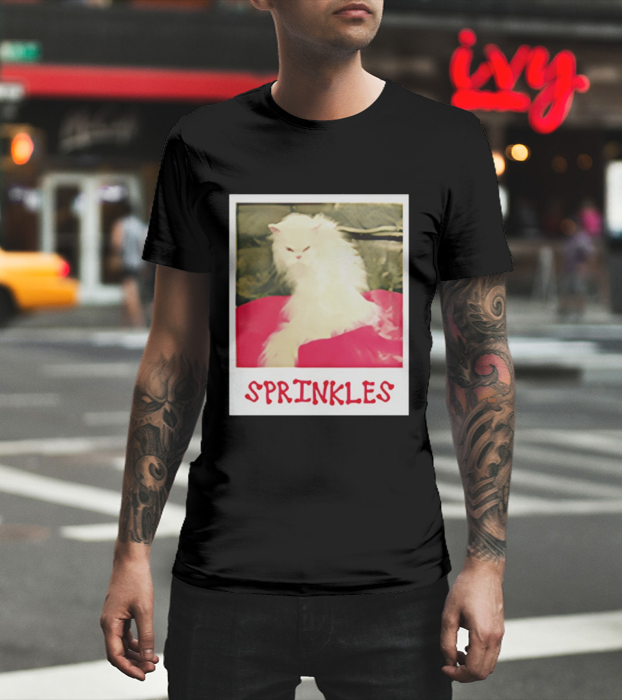 Office Angela Martin Sprinkles Cat Image Pólvora T-Shirt