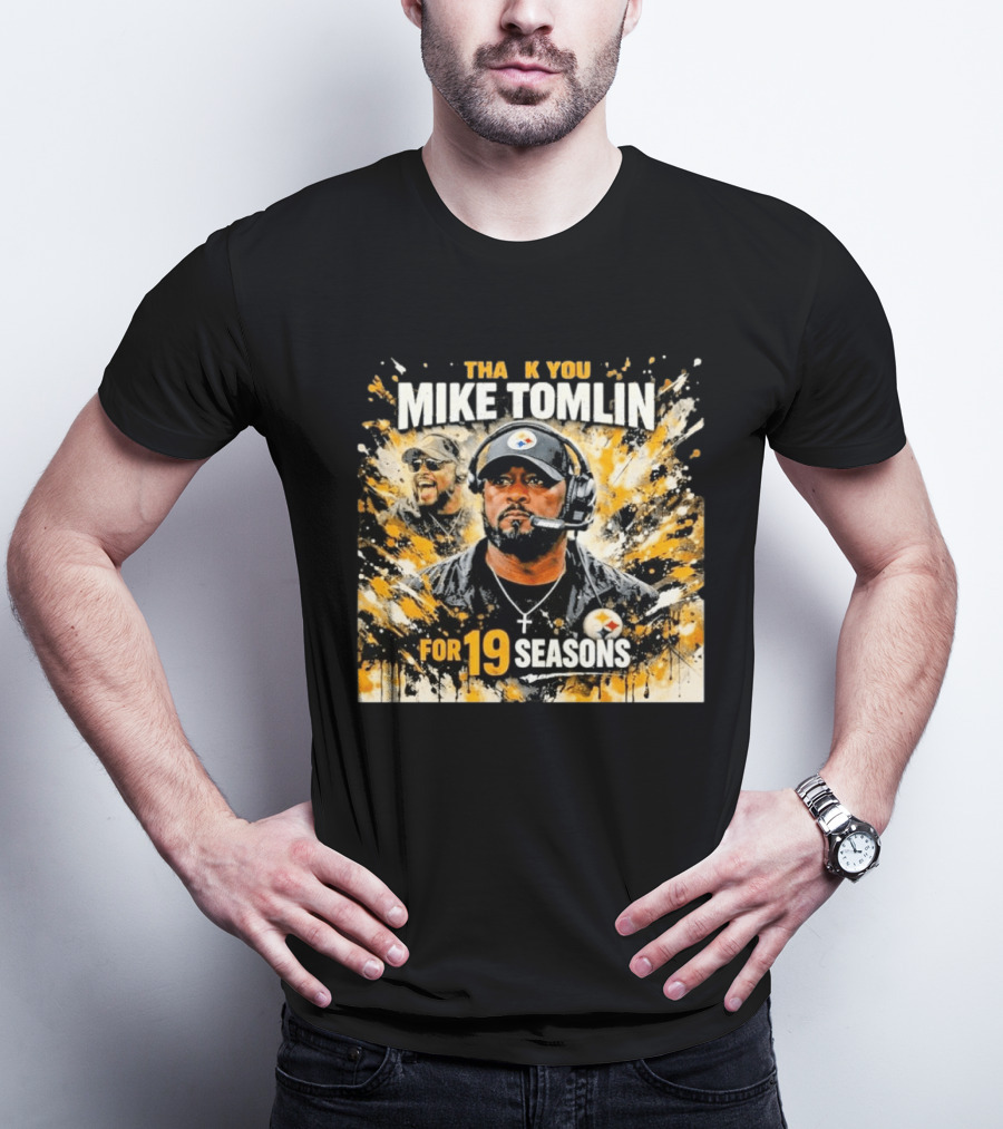 Pittsburgh Steelers Thank You Mike Tomlin For 19 Seasons T-Shirt