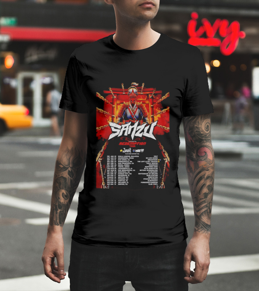 Sanzu Redemption Tour 26 Kuala Lumpur To Denver Concert Dates And Cities T-Shirt