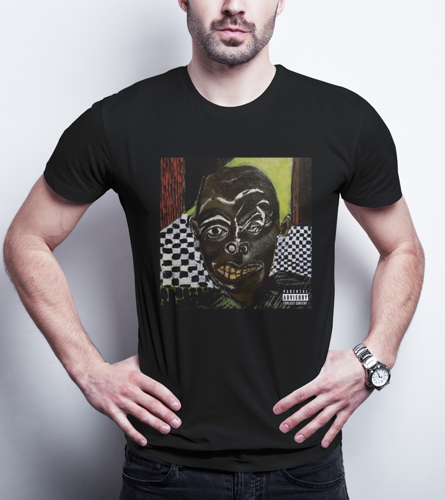 IDK Even The Devil Smiles Mixtape Album Cover Parental Advisory Checkerboard Background Dark Abstract T-Shirt