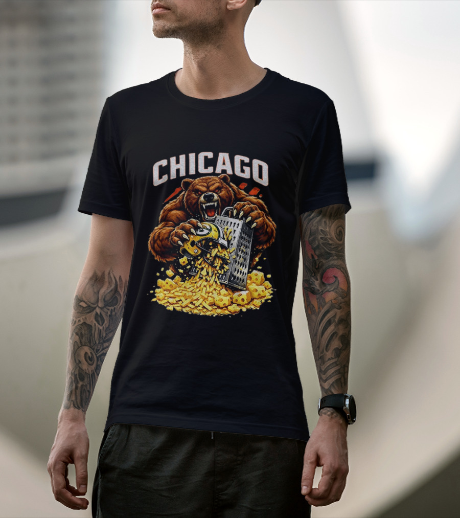 Chicago Bears Football Cheese Grater Green Bay Packers Football Rivalry 2025 T-Shirt