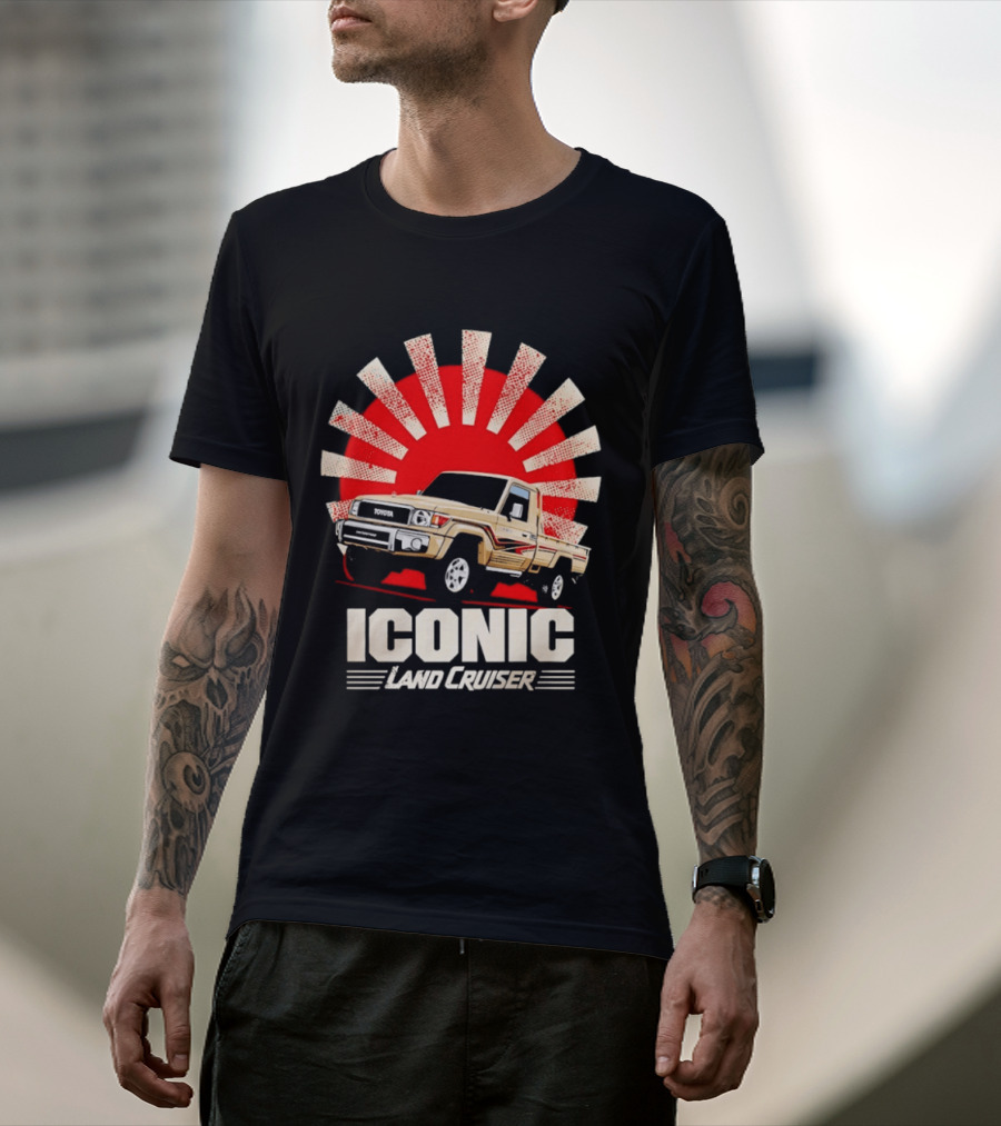 Iconic Toyota Land Cruiser Vintage Sunburst T-Shirt