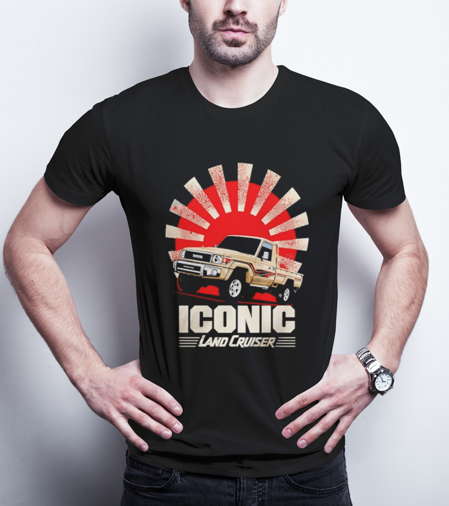 Iconic Toyota Land Cruiser Vintage Sunburst T-Shirt