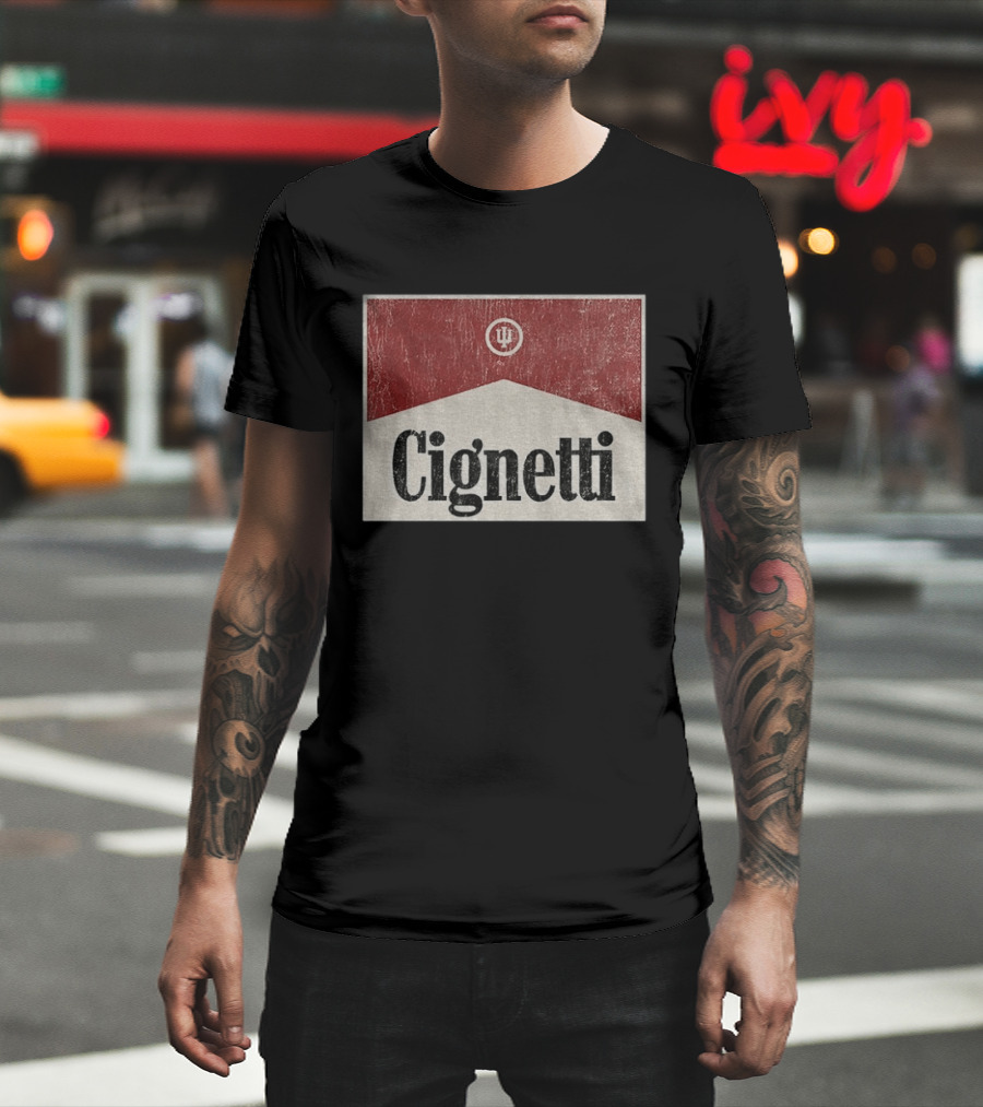 Cignetti Indiana Hoosiers College Football Coach IU Circular T-Shirt