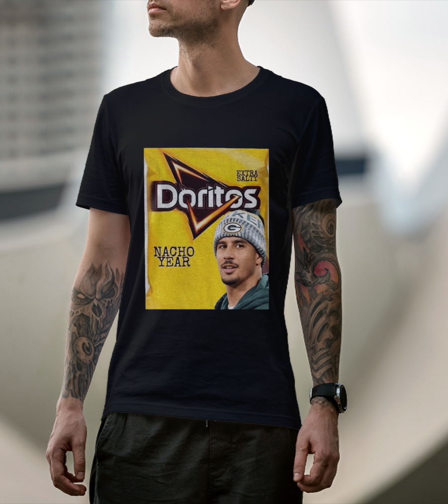 Doritos Nacho Year Extra Salty Green Bay Packers Football Beanie T-Shirt