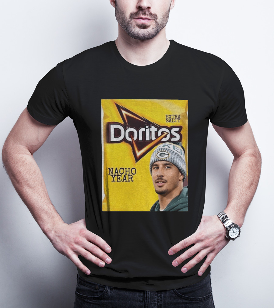 Doritos Nacho Year Extra Salty Green Bay Packers Football Beanie T-Shirt