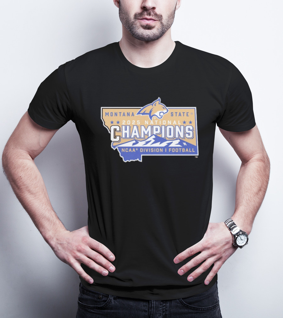 Montana State Bobcats 2025 National Champions NCAA Division I Football T-Shirt