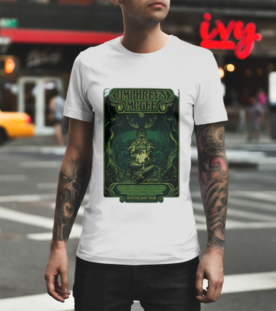 Umphrey's McGee Sky's The Limit Tour Winter 2026 Mystic Forest Concert T-Shirt