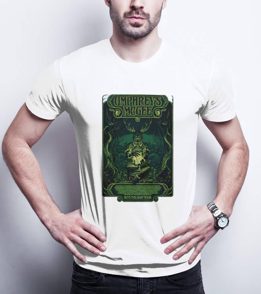 Umphrey's McGee Sky's The Limit Tour Winter 2026 Mystic Forest Concert T-Shirt