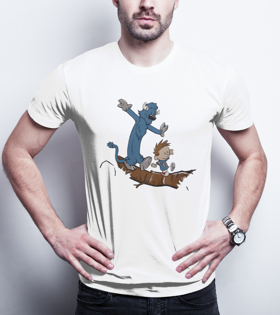 Allen And Huddles Buffalo Bills Calvin And Hobbes Cartoon Adventure T-Shirt