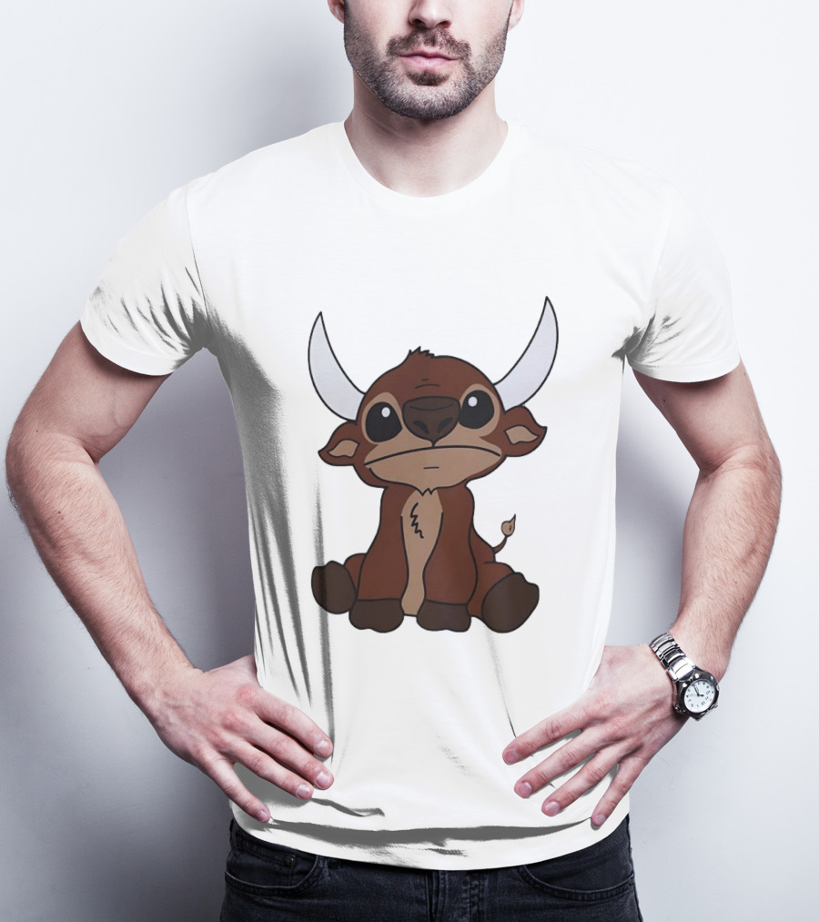 Minotaur Buffalo Bills Cute Cartoon Minotaur Character With Big Horns T-Shirt