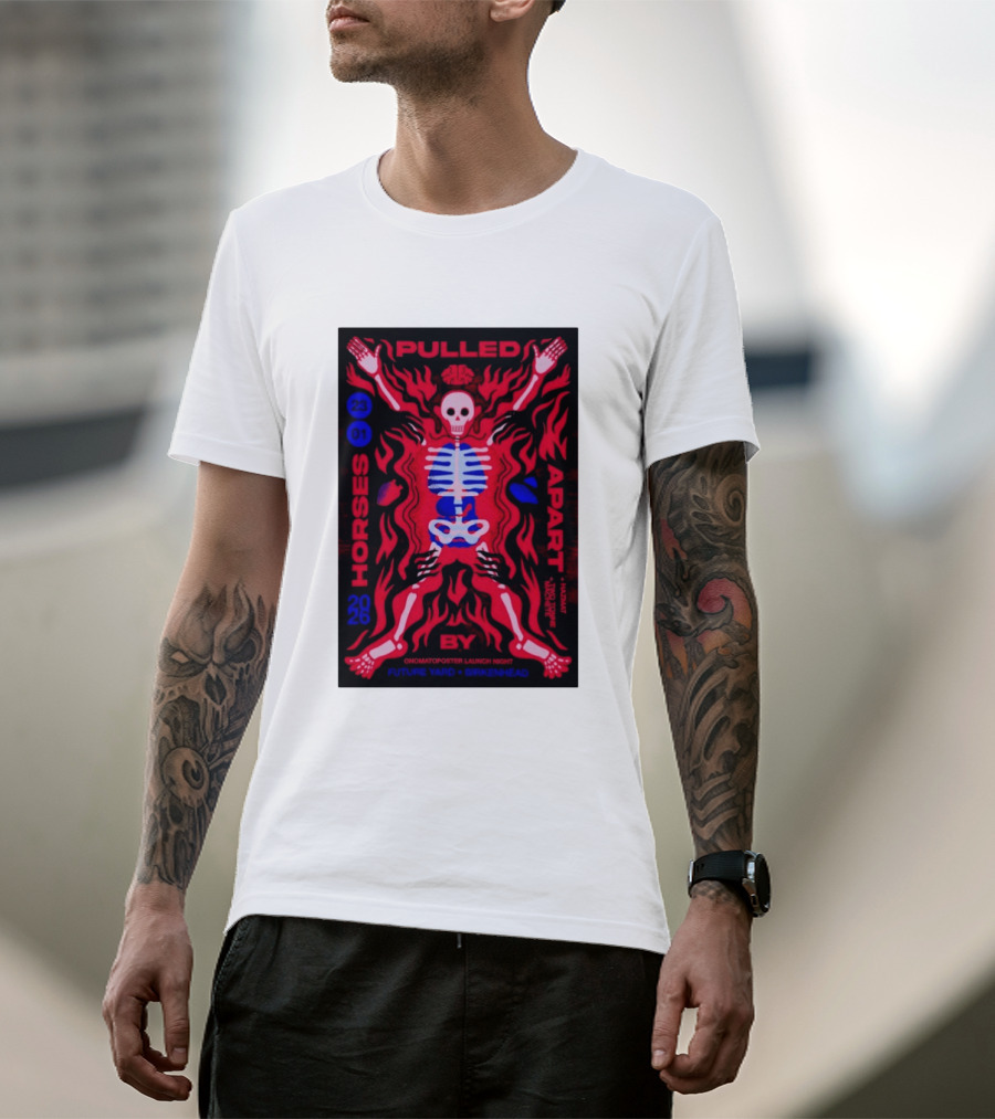 Pulled Apart By Horses January 23 2026 Future Yard Birkenhead Onomatopoeia Launch Night T-Shirt
