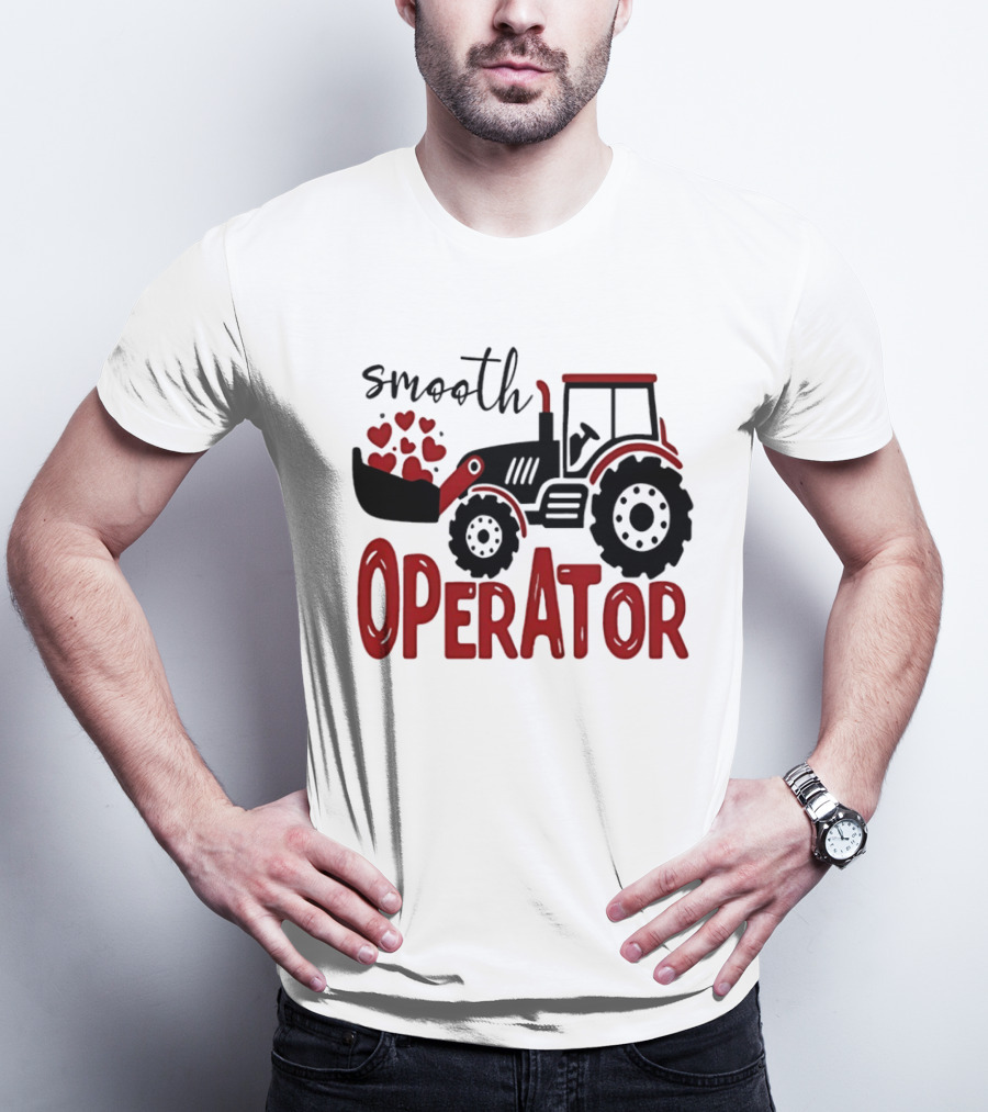 Smooth Operator Toddler Tractor Hearts T-Shirt