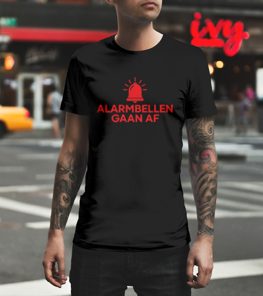 Alarmbellen Gaan Af Bell Symbol Alert T-Shirt