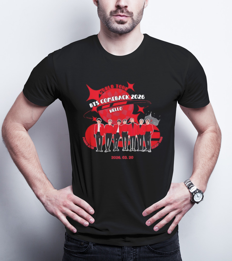 BTS Comeback 2026 Hello K Pop World Tour 2026 06 29 T-Shirt