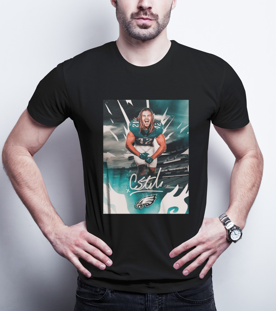 Philadelphia Eagles Carson Steele CStel X 42 Football Stadium Energy T-Shirt