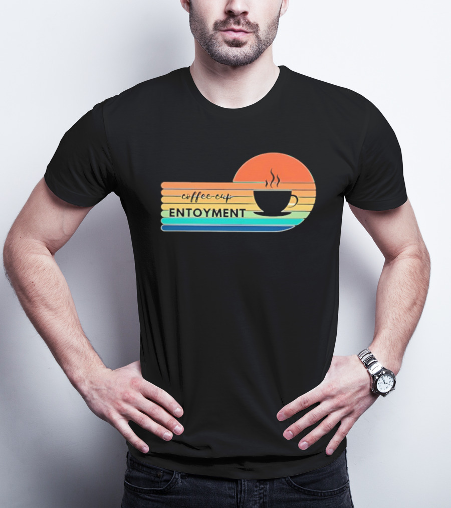 Coffee Cup Entoyment Sunset T-Shirt