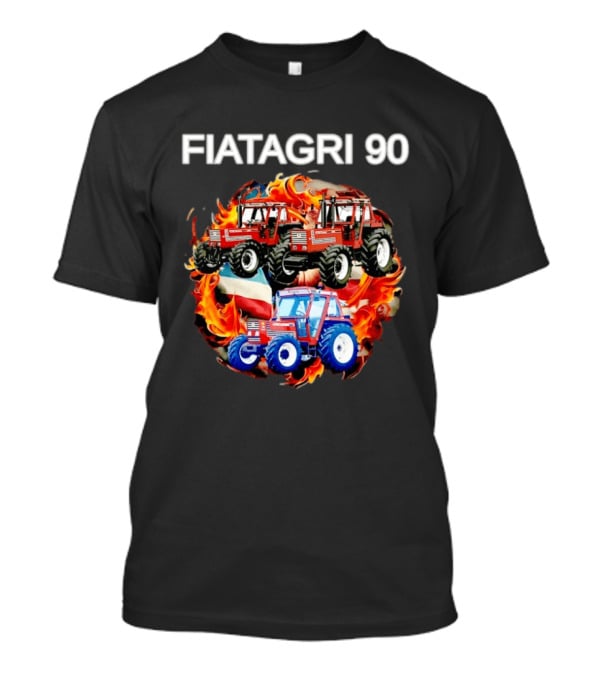 FIATAGRI 90 Series Tractors With Flames And Flags T-Shirt