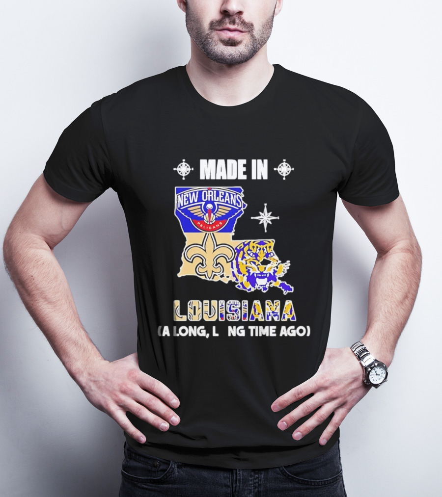 New Orleans Pelicans And Louisiana State Mashup A Long Long Time Ago T-Shirt