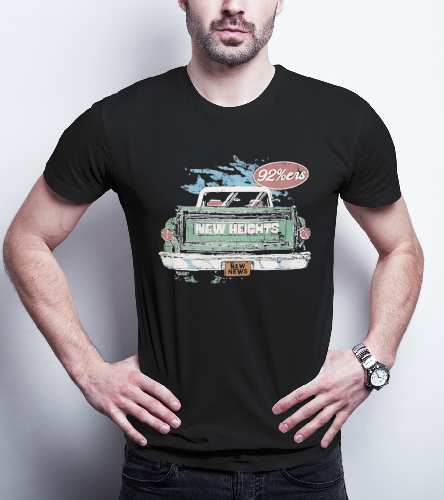 New Heights 92 Percenters Truck Vintage Style New News T-Shirt