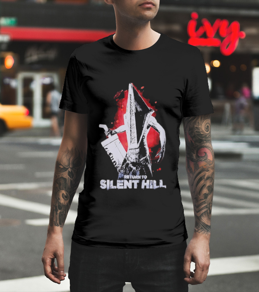 Return To Silent Hill Pyramid Head Iconic Horror T-Shirt