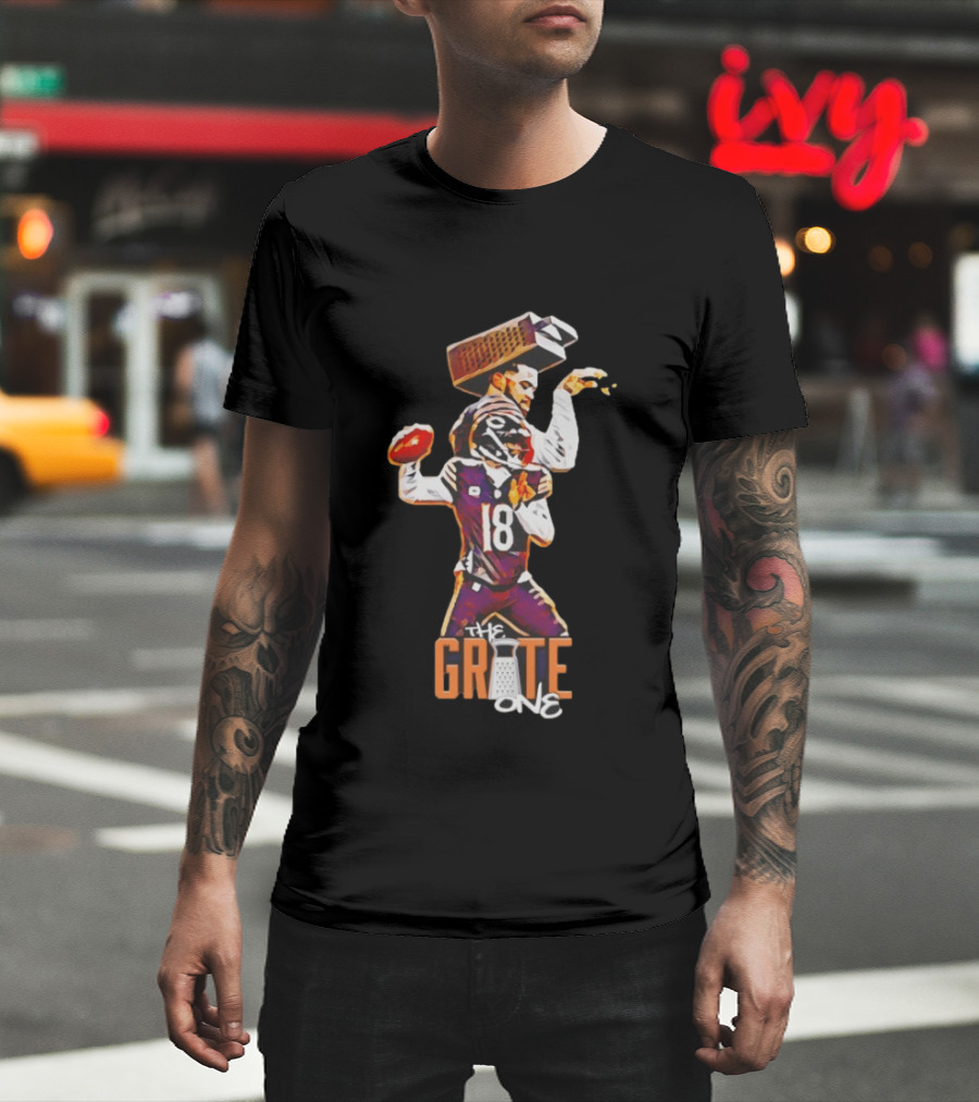 The Grate One Caleb Williams Chicago Bears Football T-Shirt