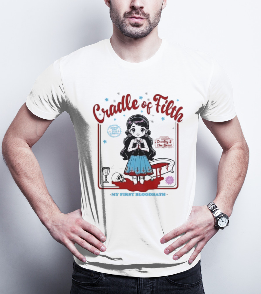 Cradle Of Filth My First Bloodbath Gothic Anime Girl And Gothic T-Shirt