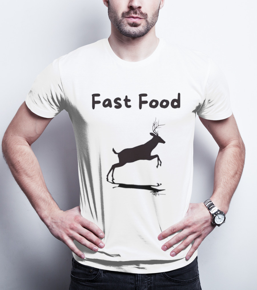 Fast Food Deer Humor For Outdoor Hunting Enthusiasts T-Shirt