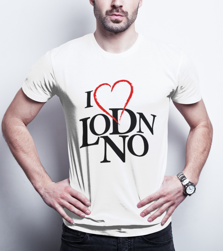 Unique I Love Lodon Style Text With Heart T-Shirt