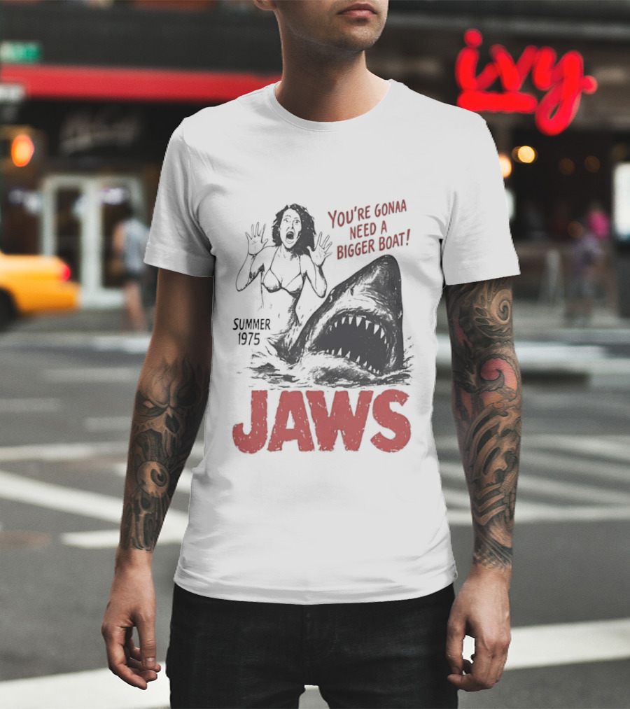Jaws You're Gonna Need A Bigger Boat Summer 1975 Vintage Movie T-Shirt