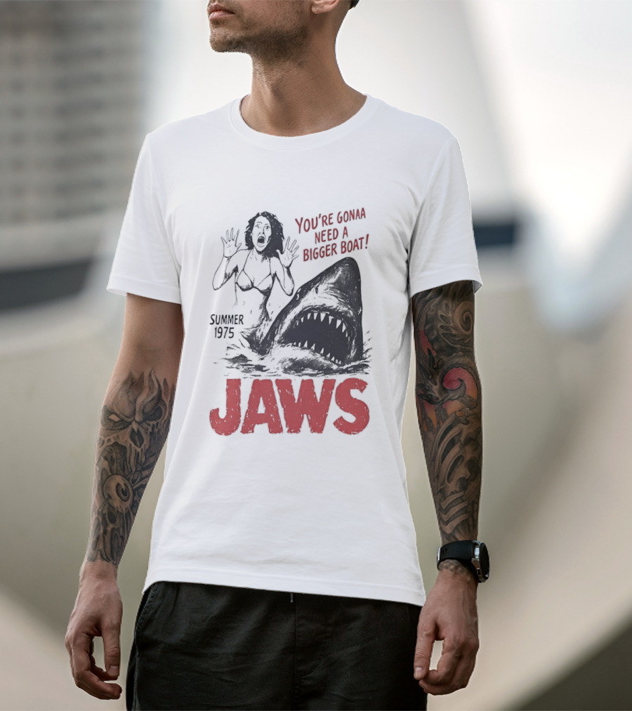 Jaws You're Gonna Need A Bigger Boat Summer 1975 Vintage Movie T-Shirt