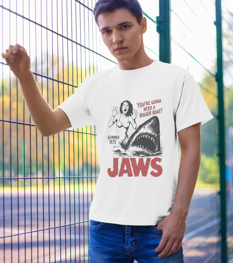 Jaws You're Gonna Need A Bigger Boat Summer 1975 Vintage Movie T-Shirt