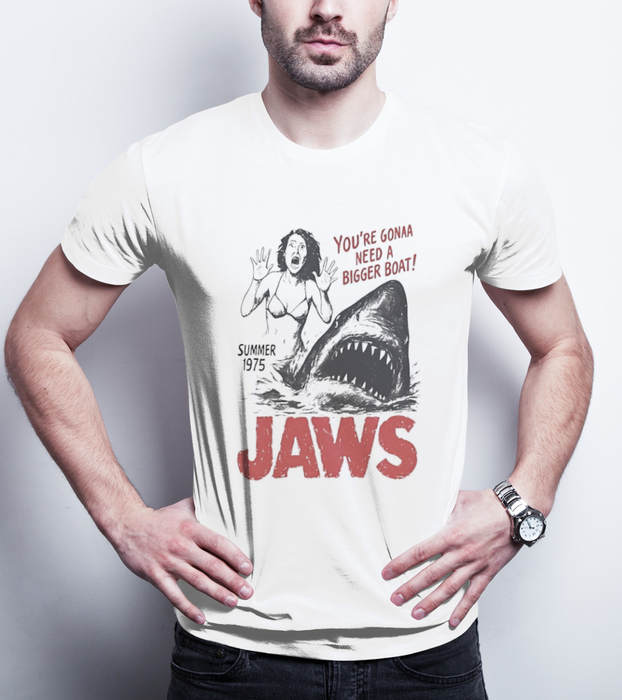 Jaws You're Gonna Need A Bigger Boat Summer 1975 Vintage Movie T-Shirt