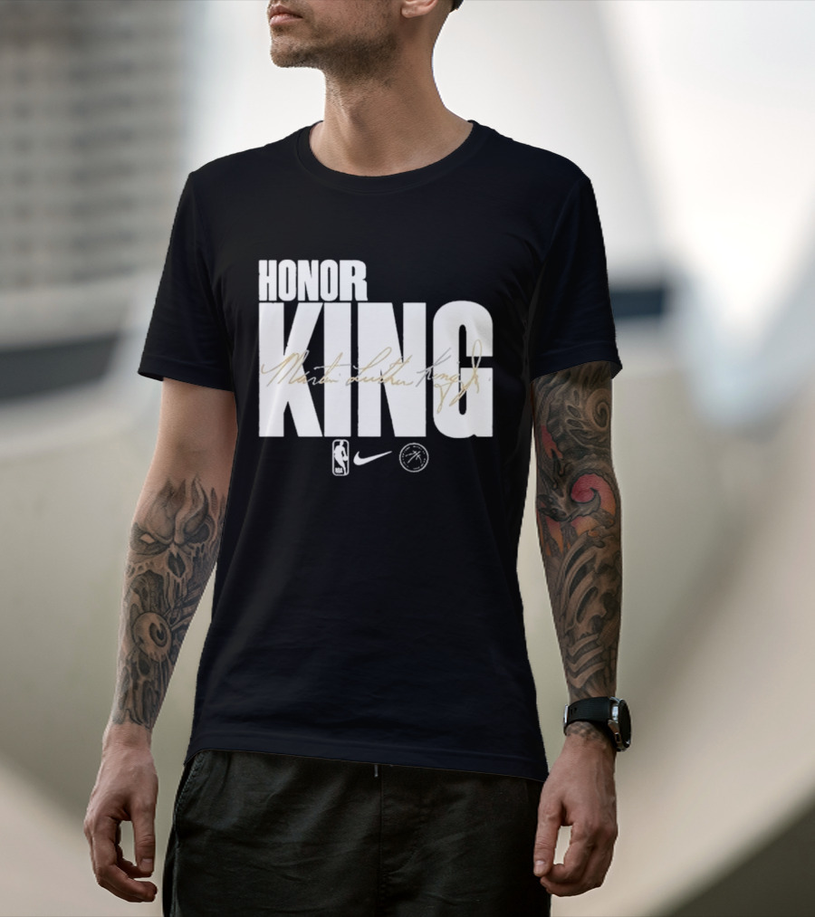 Honor King Martin Luther King Jr NBA Nike Los Angeles Lakers T-Shirt