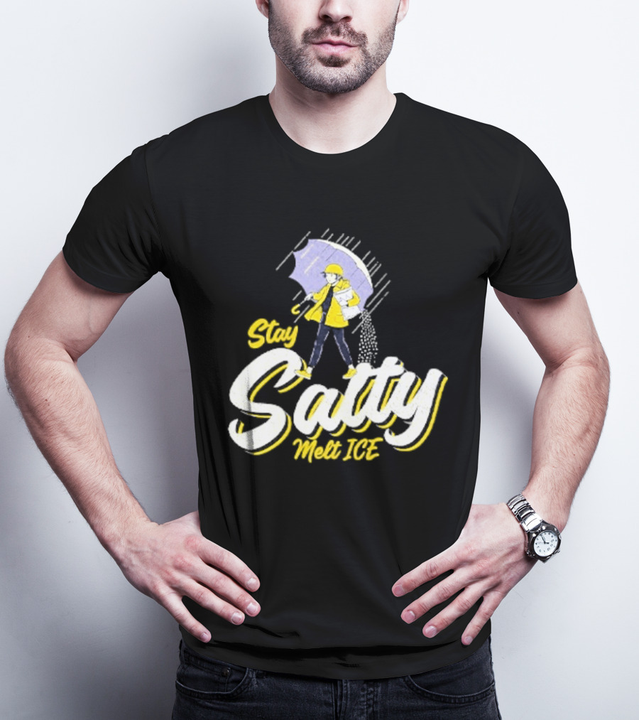 Stay Salty Umbrella Yellow Outfit Melt ICE T-Shirt