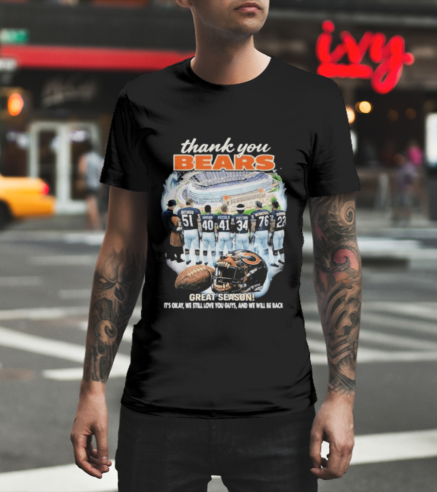 Thank You Bears Soldier Field Legends Great Season Players T-Shirt