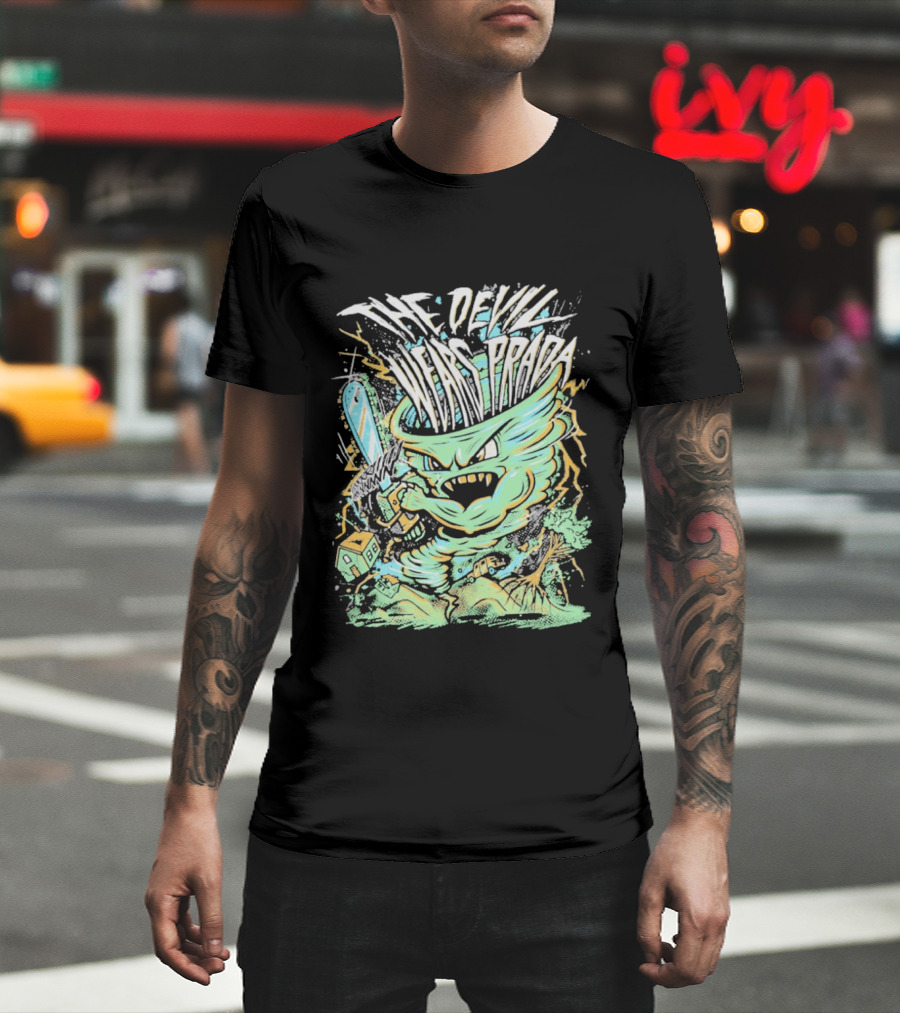 The Devil Wears Prada Brutal Chainsaw Creature T-Shirt