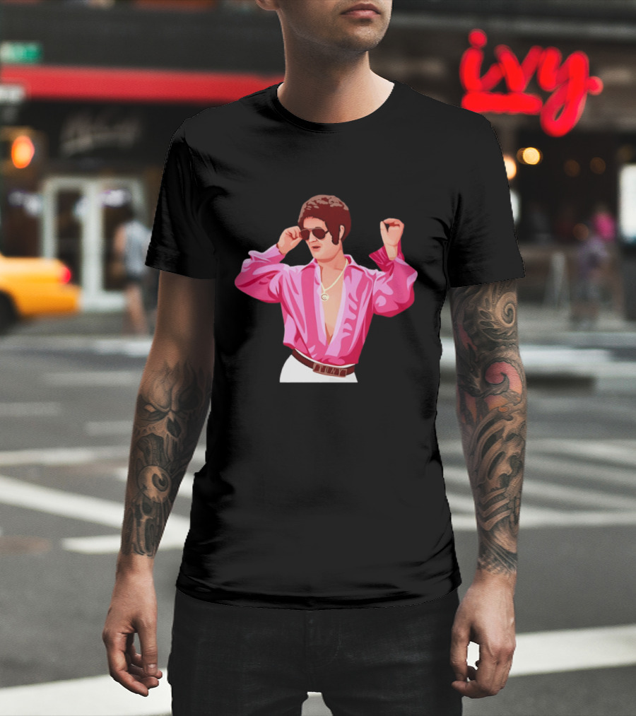 Tony Angelino Cartoon Parody Pink Sunglasses Iconic Look T-Shirt