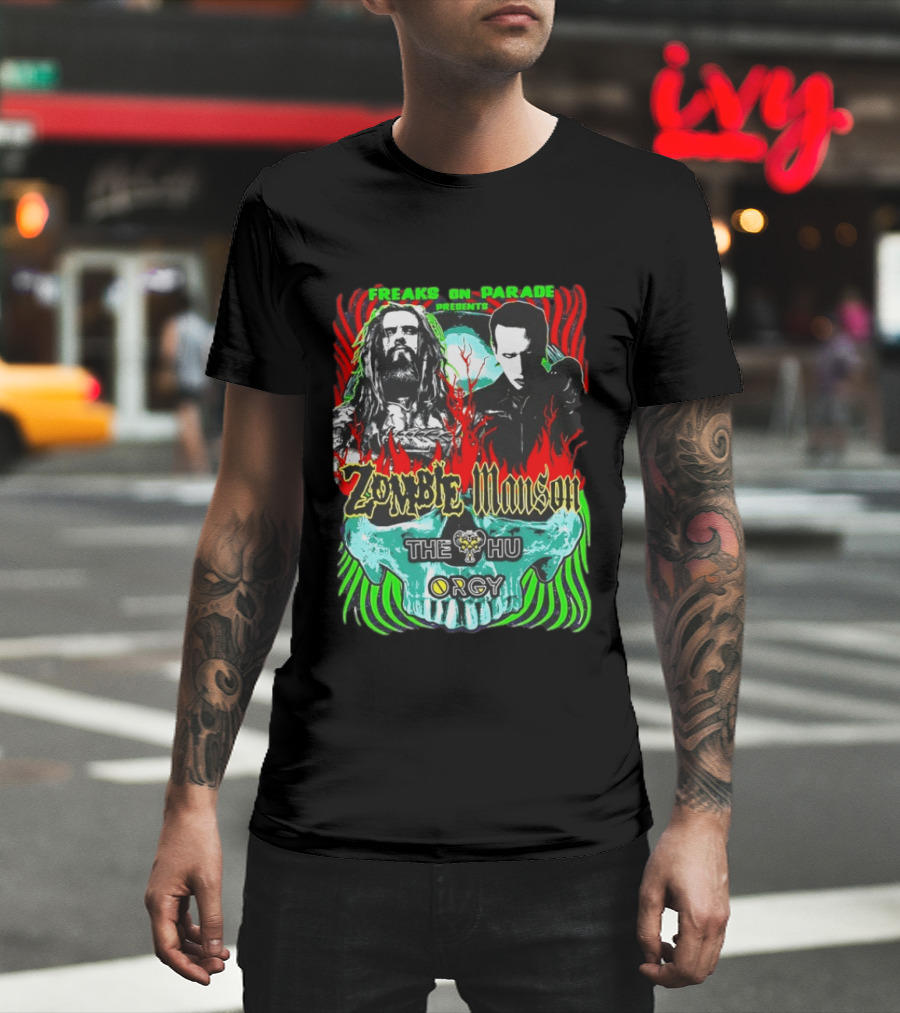 Freaks On Parade Presents Zombie Manson The HU Orgy 2026 Summer Tour T-Shirt