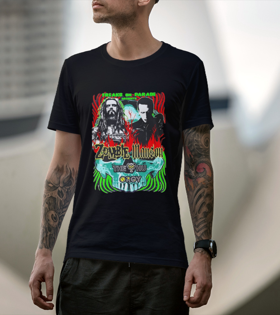 Freaks On Parade Presents Zombie Manson The HU Orgy 2026 Summer Tour T-Shirt