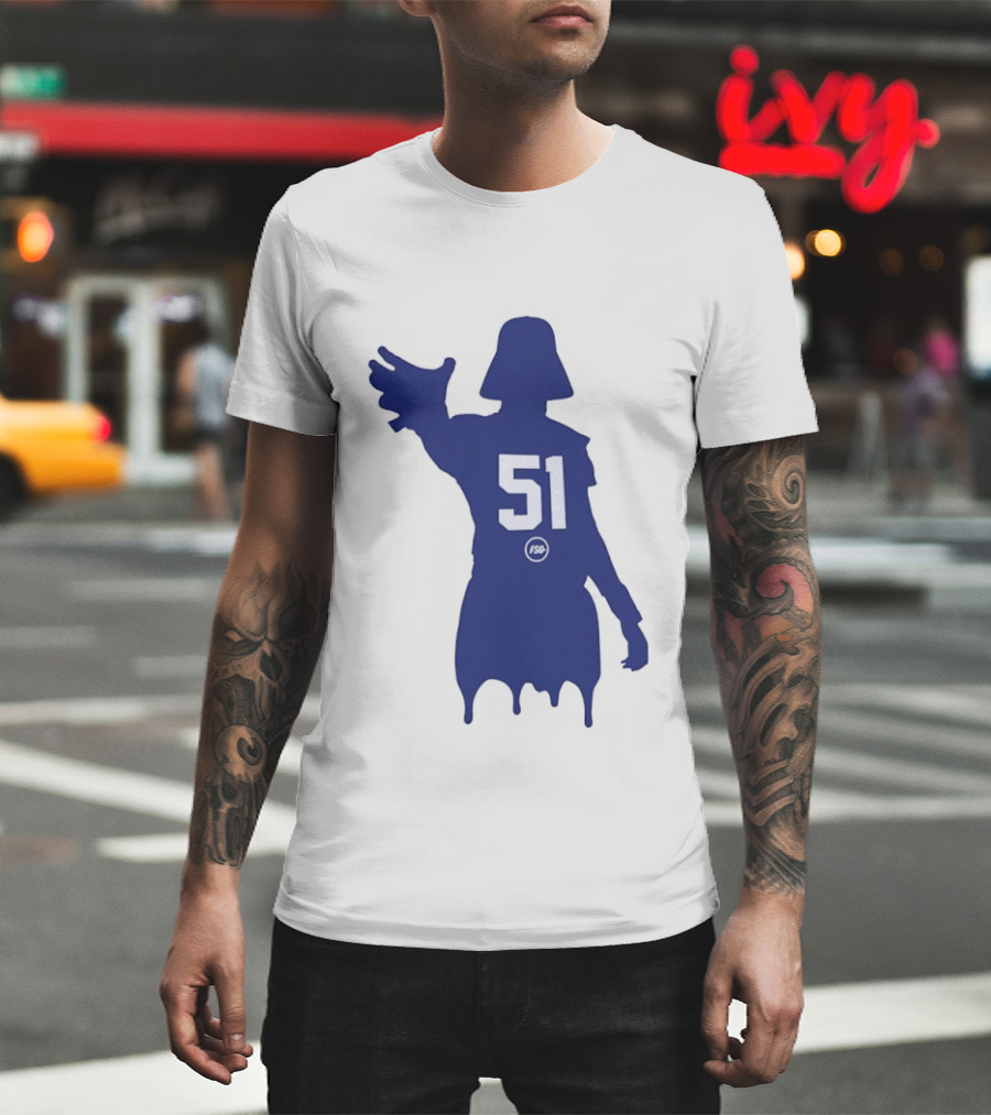 Darth Vader Silhouette Abdul Carter 51 New York Giants Football T-Shirt