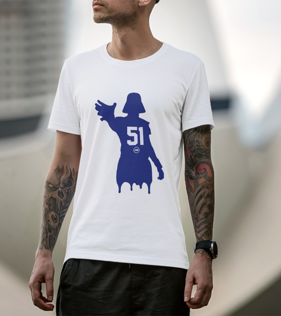 Darth Vader Silhouette Abdul Carter 51 New York Giants Football T-Shirt