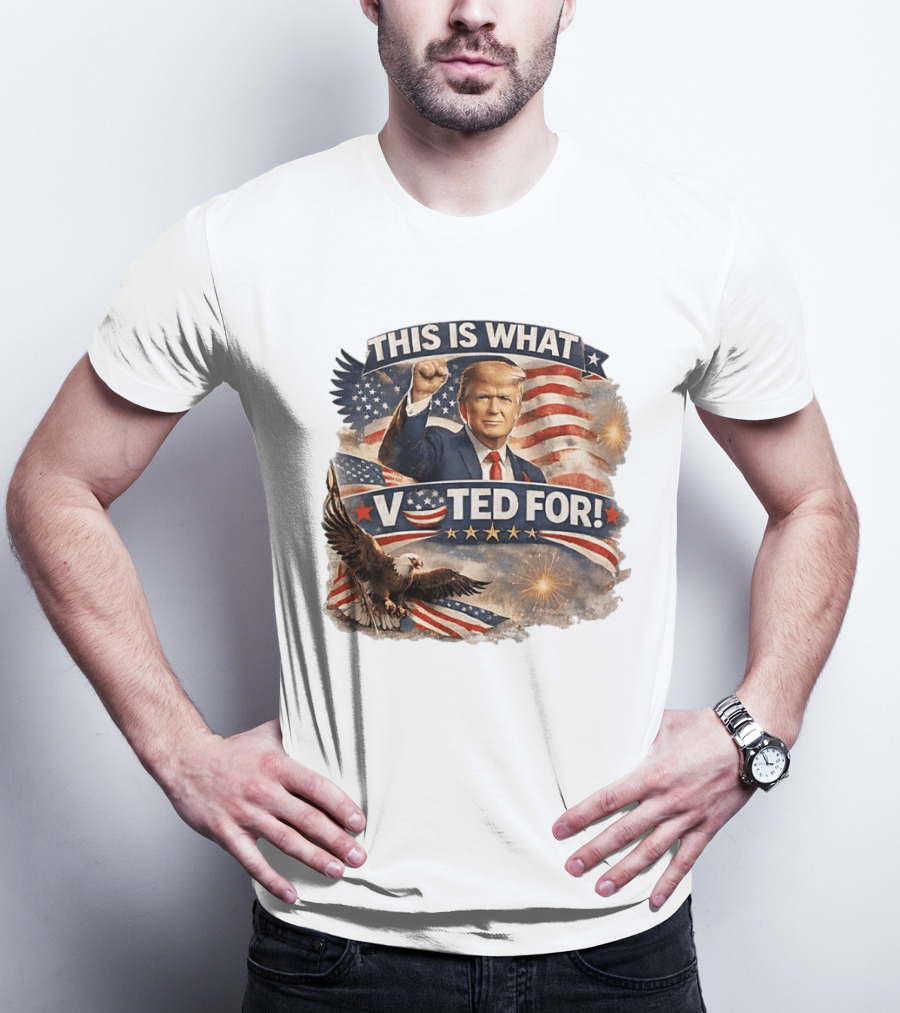 This Is What I Voted For Trump Eagle American Flag T-Shirt