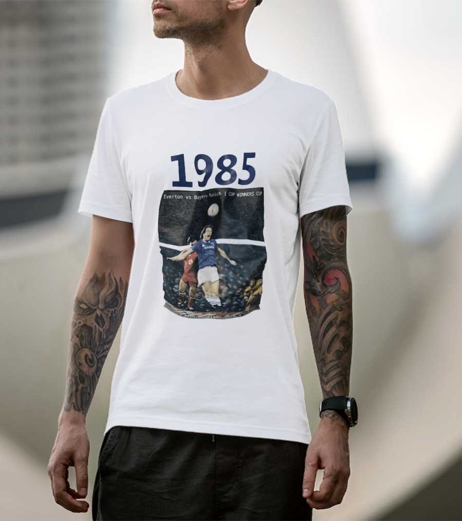 Everton Vs Bayern Munich 1985 CUP WINNERS CUP Football Match T-Shirt