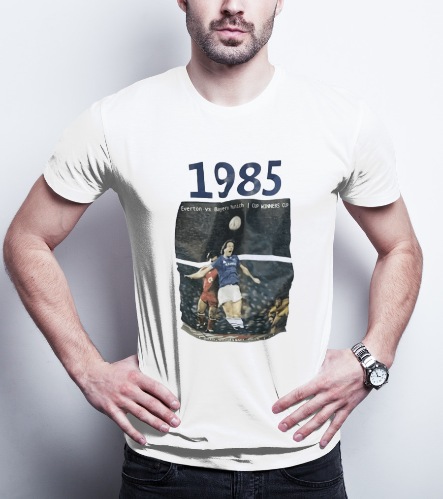 Everton Vs Bayern Munich 1985 CUP WINNERS CUP Football Match T-Shirt