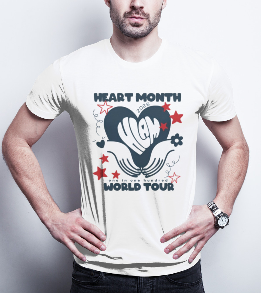 Heart Month 2026 HLAM Band One In One Hundred World Tour T-Shirt