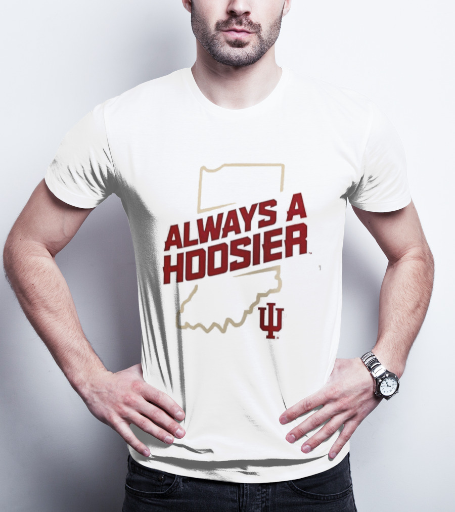 Indiana Hoosiers Always A Hoosier Map IU T-Shirt